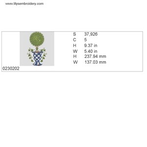 Checkered Topiary Machine Embroidery Design - Machine Embroidery Design ...