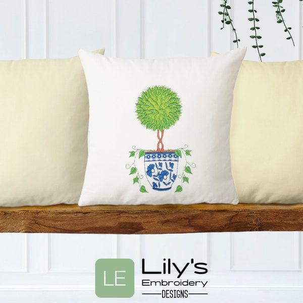 Topiary Embroidery Design - Etsy