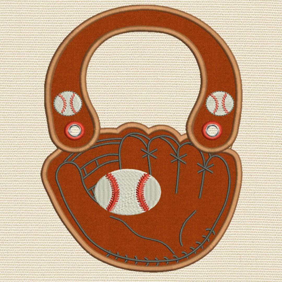 Baseball - Completely Made in the Hoop Baby Bib (5X 7 Hoop) Machine ...