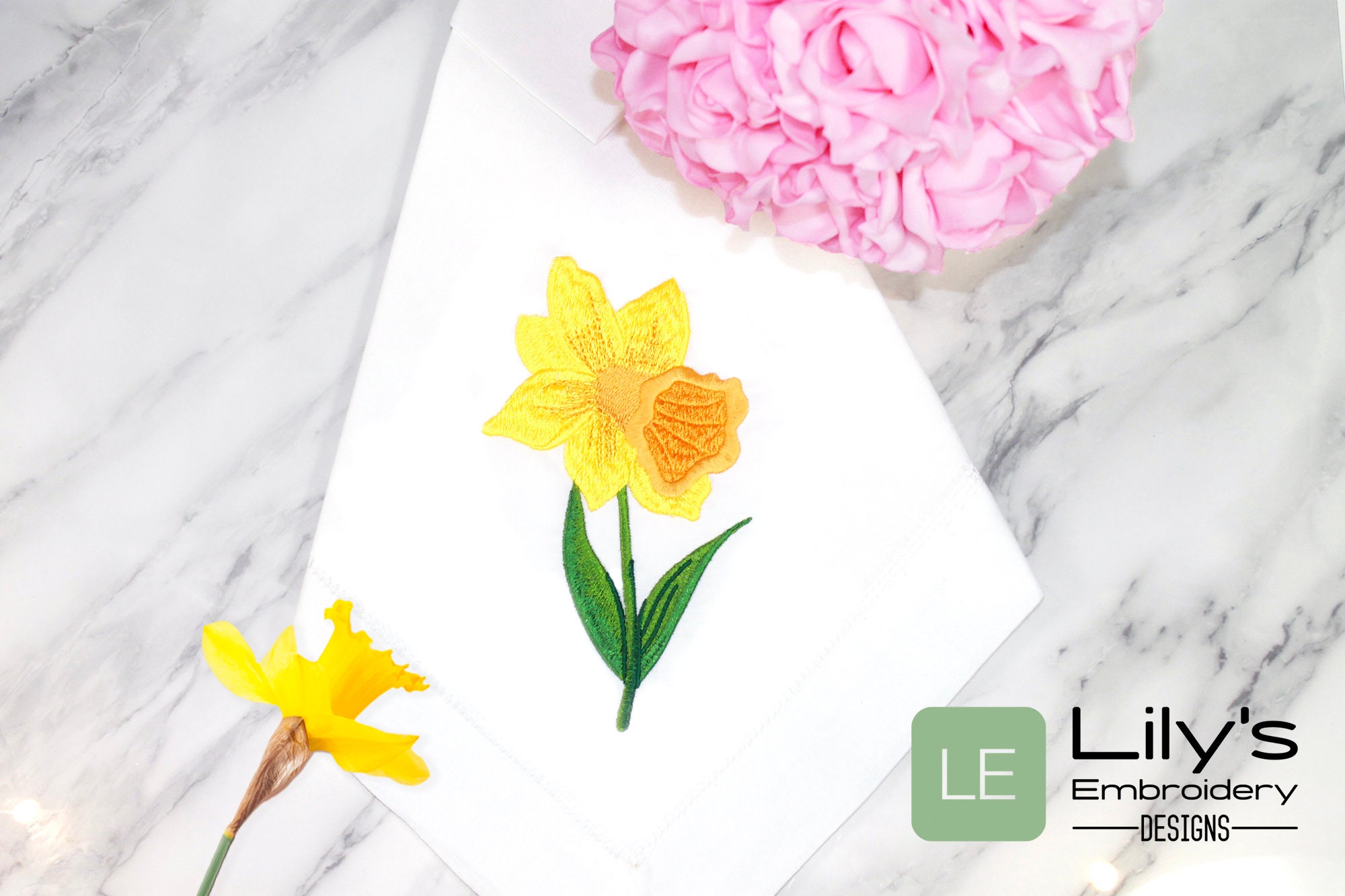 Daffodil Flower Machine Embroidery Design 3 Sizes 4X4 Hoop - Etsy