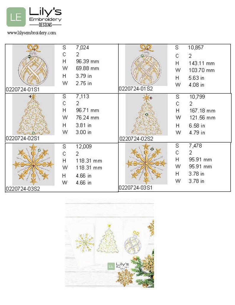 Christmas Machine Embroidery Designs | Christmas Tree Ornament & Star ...