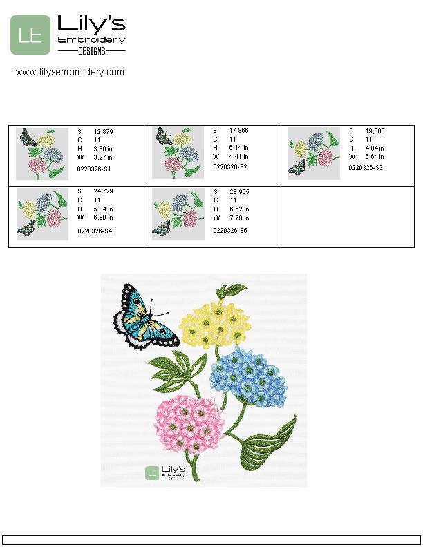 Hydrangeas Machine Embroidery Design Floral Machine | Etsy