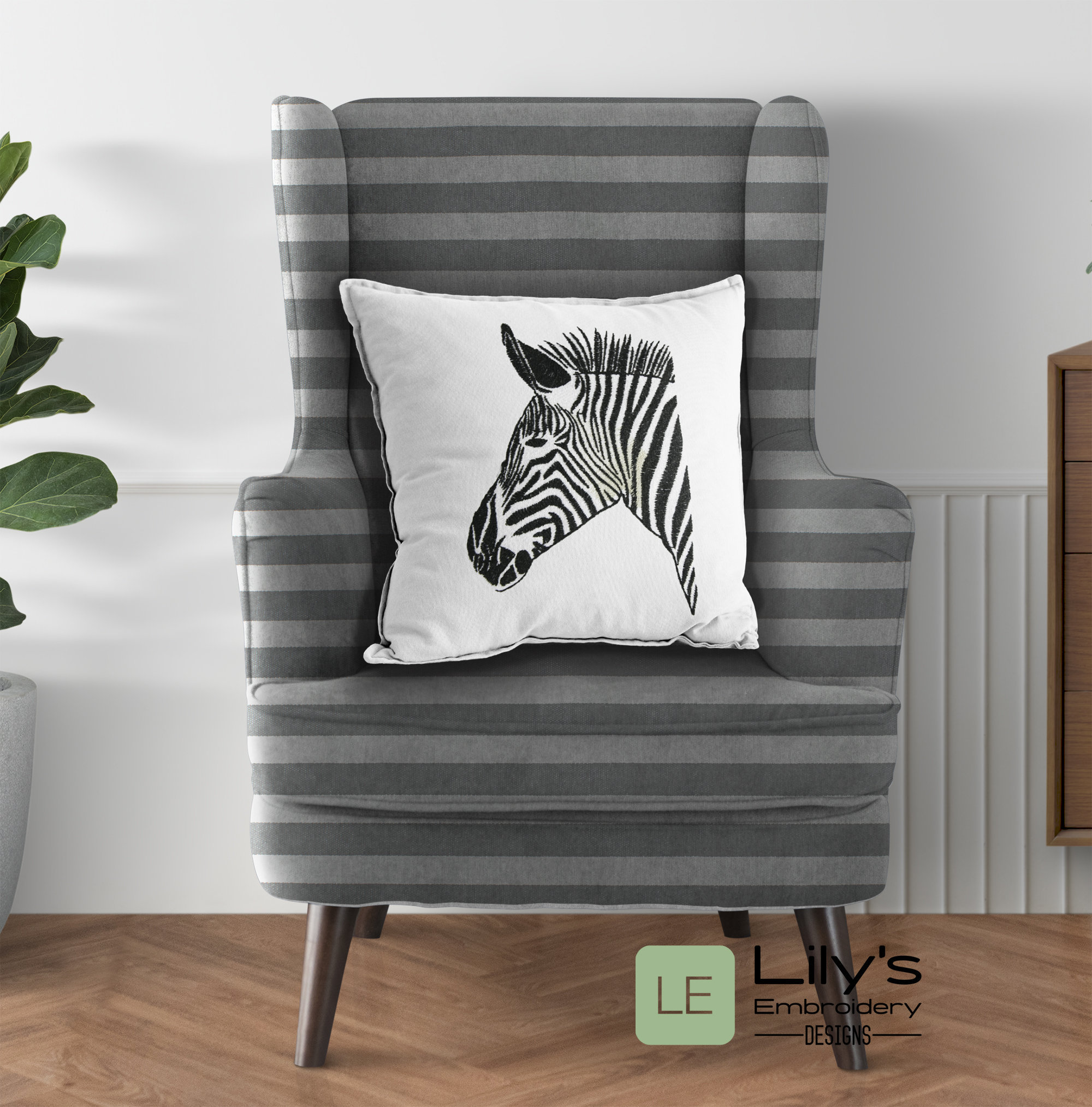 Zebra Machine Embroidery Designs - 3 Sizes by Lily's Embroidery - Etsy