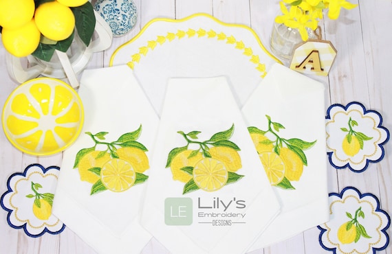 Machine Embroidery Design Lemons Machine Embroidery Designs - Etsy
