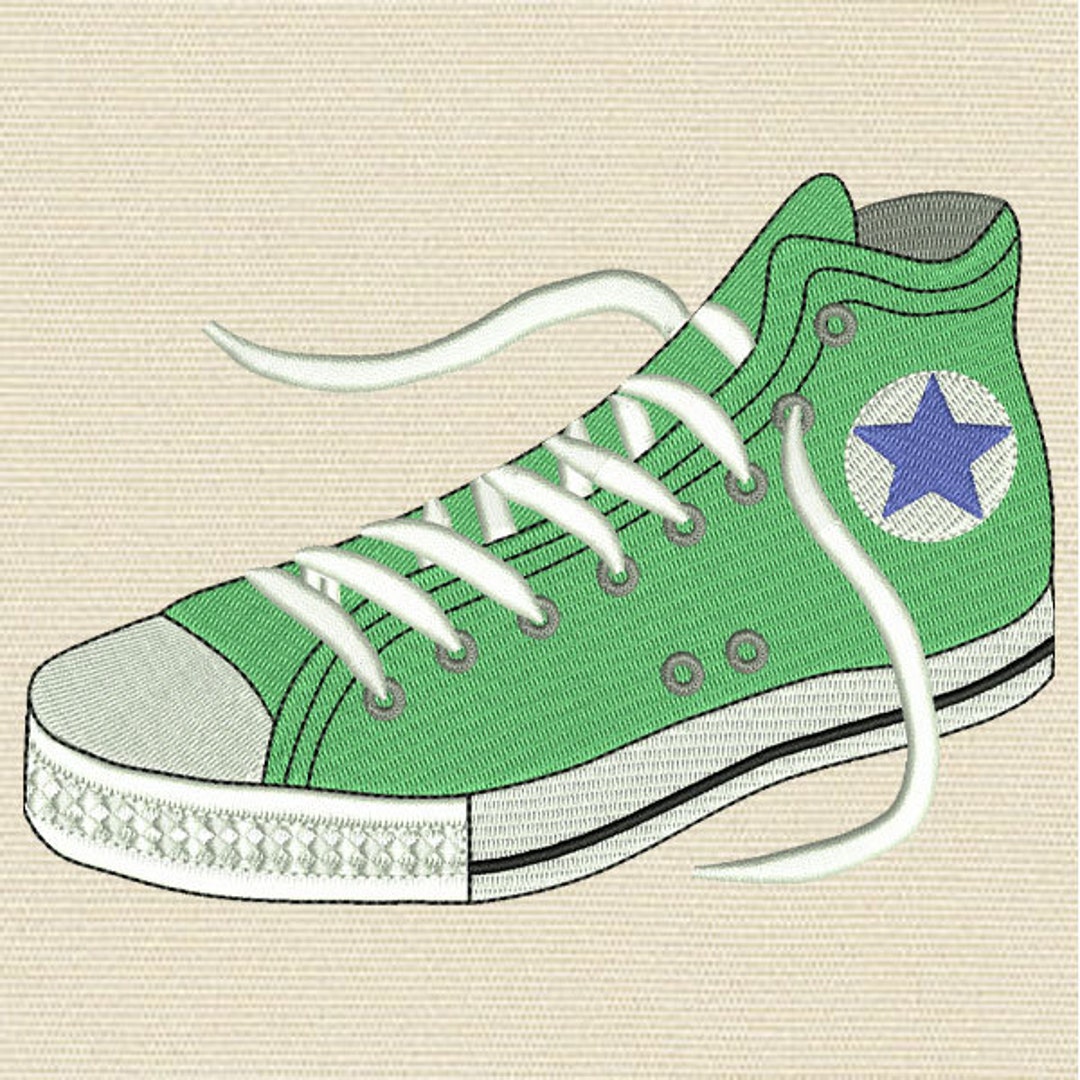 Converse Machine Embroidery Designs - 4"x 4", 5" X 7", 6" X 10" Hoop ...