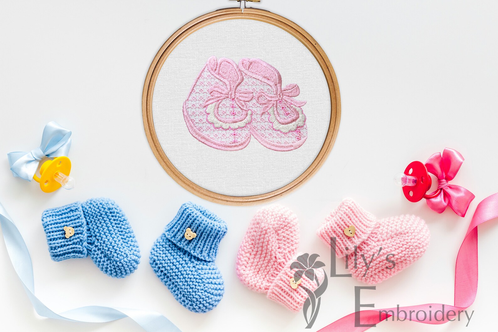 Baby Booties Machine Embroidery Design Baby Shoes Frame - Etsy