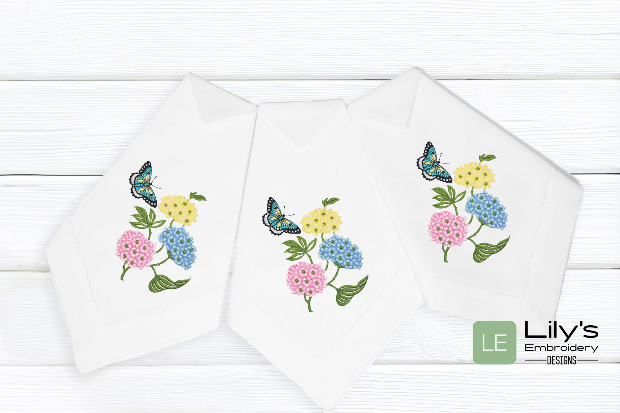 Hydrangeas Machine Embroidery Design Floral Machine | Etsy