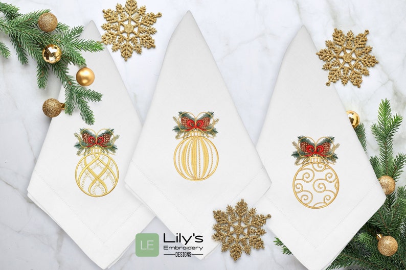 Machine Embroidery Design - Christmas Ornaments Machine Embroidery ...