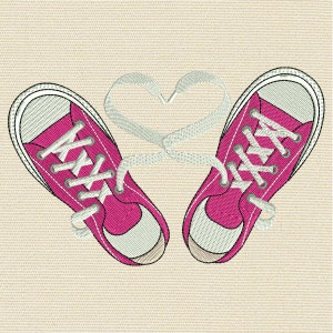 Converse Machine Embroidery Designs - 4"x 4", 5" X 7", 6" X 10" Hoop ...