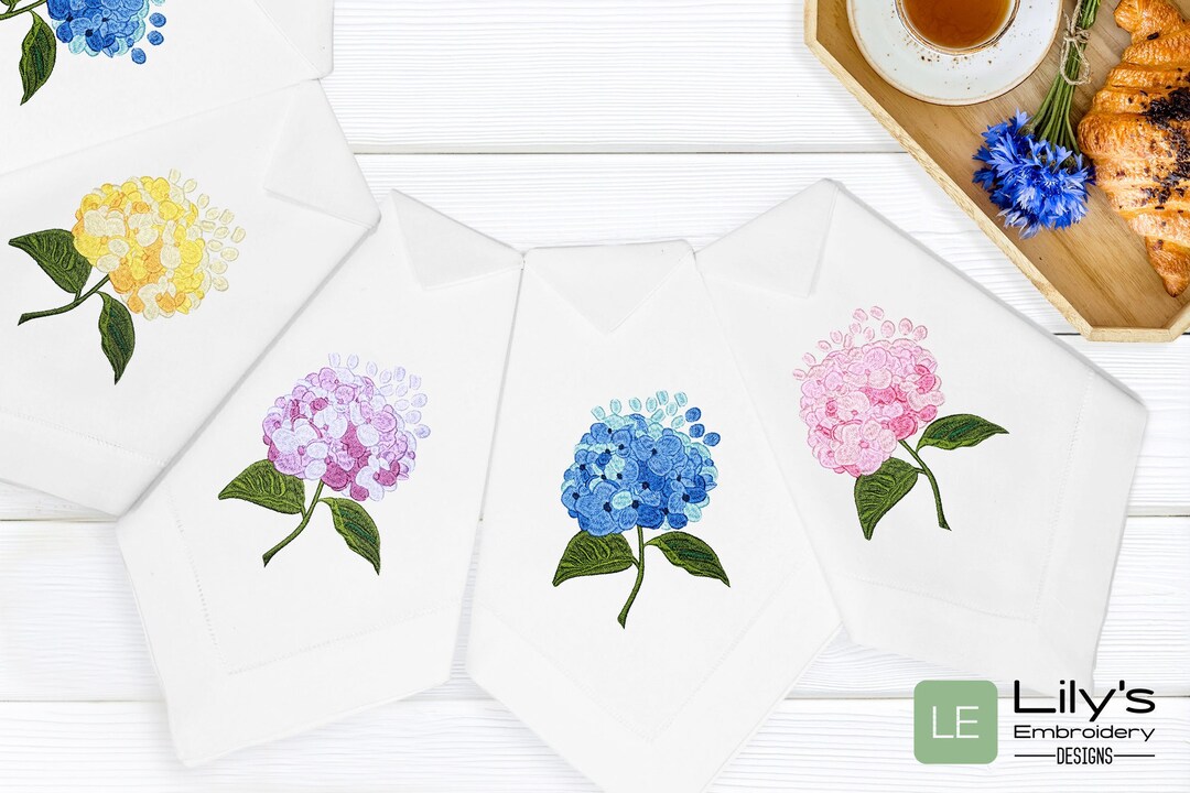 Hydrangea Machine Embroidery Design | Floral Machine Embroidery Designs ...