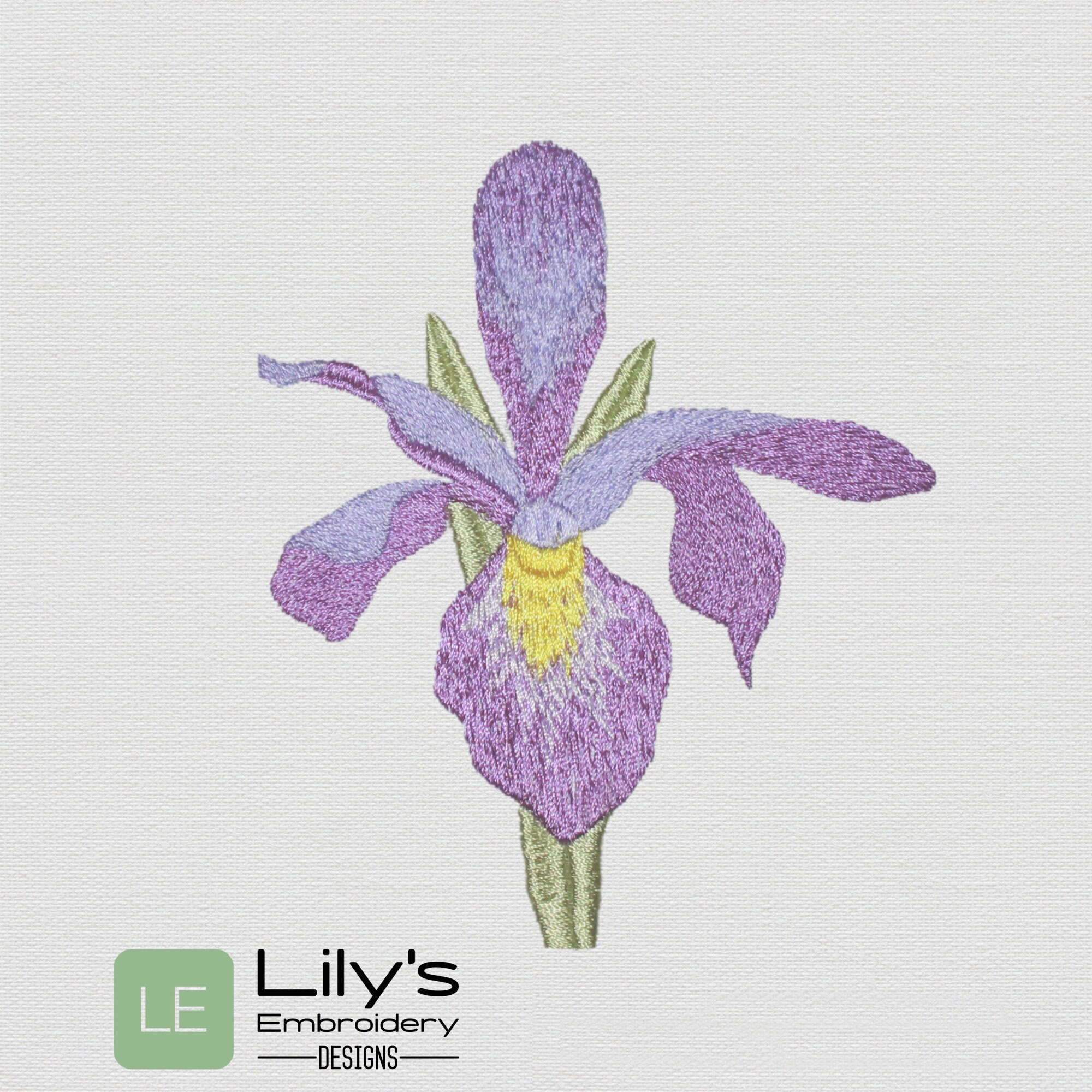 Iris Machine Embroidery Design | Machine Embroidery Designs 4 Sizes - Etsy