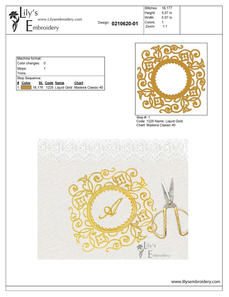 Machine Embroidery Design Monogram Frame Machine Embroidery | Etsy