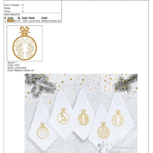 Machine Embroidery Design - 5 Christmas Balls Machine Embroidery ...
