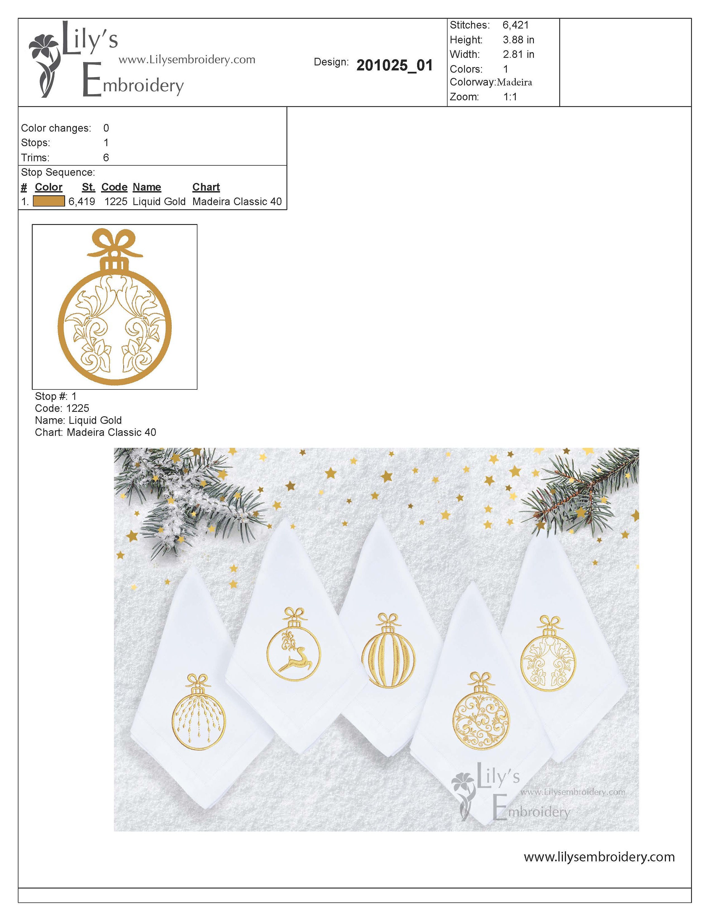 Machine Embroidery Design - 5 Christmas Balls Machine Embroidery ...