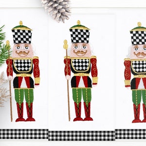 Checkered Nutcracker Machine Embroidery Design - Set of Two - 5 X 7 ...