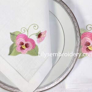 Machine Embroidery Design - Pansy # 1 Machine Embroidery Design ( 3 ...