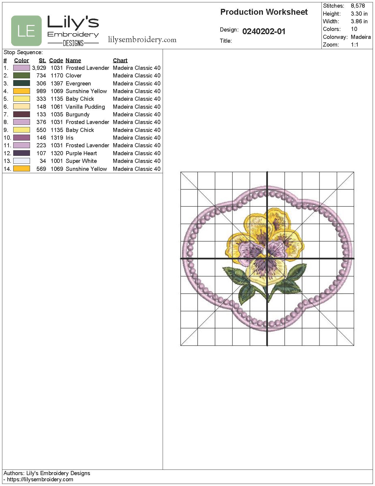 Pansy Machine Embroidery Design Elegant Frame - Embroidery File - 5 ...