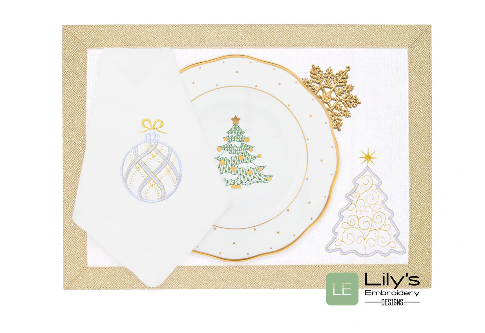 Christmas Machine Embroidery Designs | Christmas Tree Ornament & Star ...
