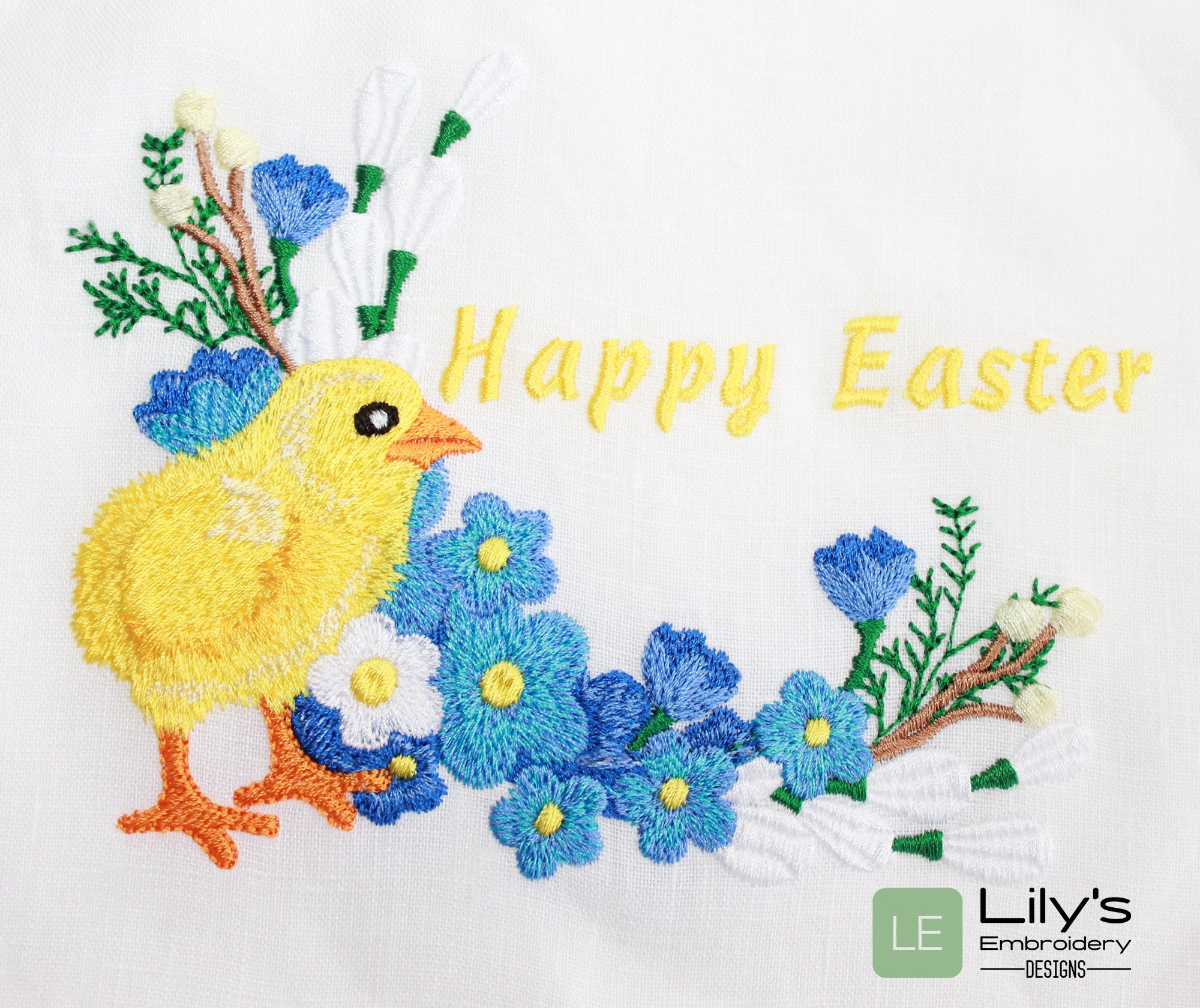 Easter Chick Machine Embroidery Design Spring Chick Machine | Etsy