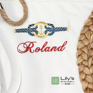 Nautical Rope Knot Anchor Machine Embroidery Design - 3 Sizes - Etsy