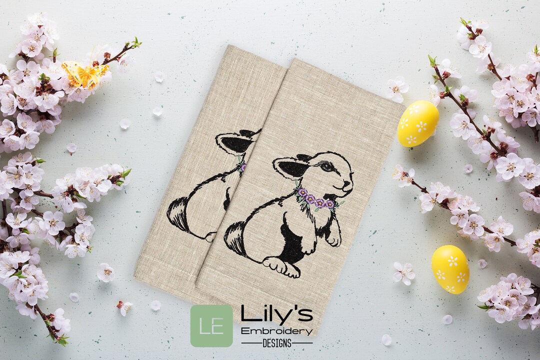 Rabbit Machine Embroidery Design | Spring Bunny Machine Embroidery ...