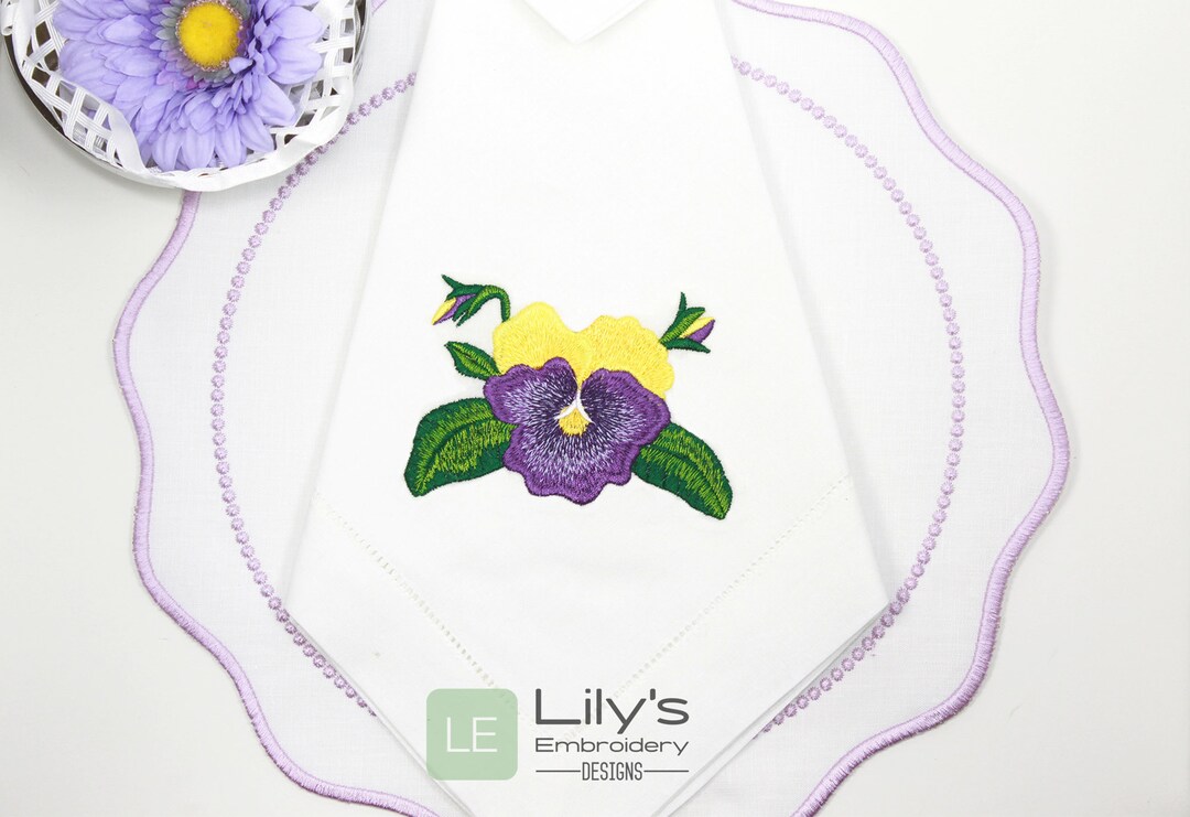 Pansy Machine Embroidery Design | Machine Embroidery Designs- 4 Sizes ...
