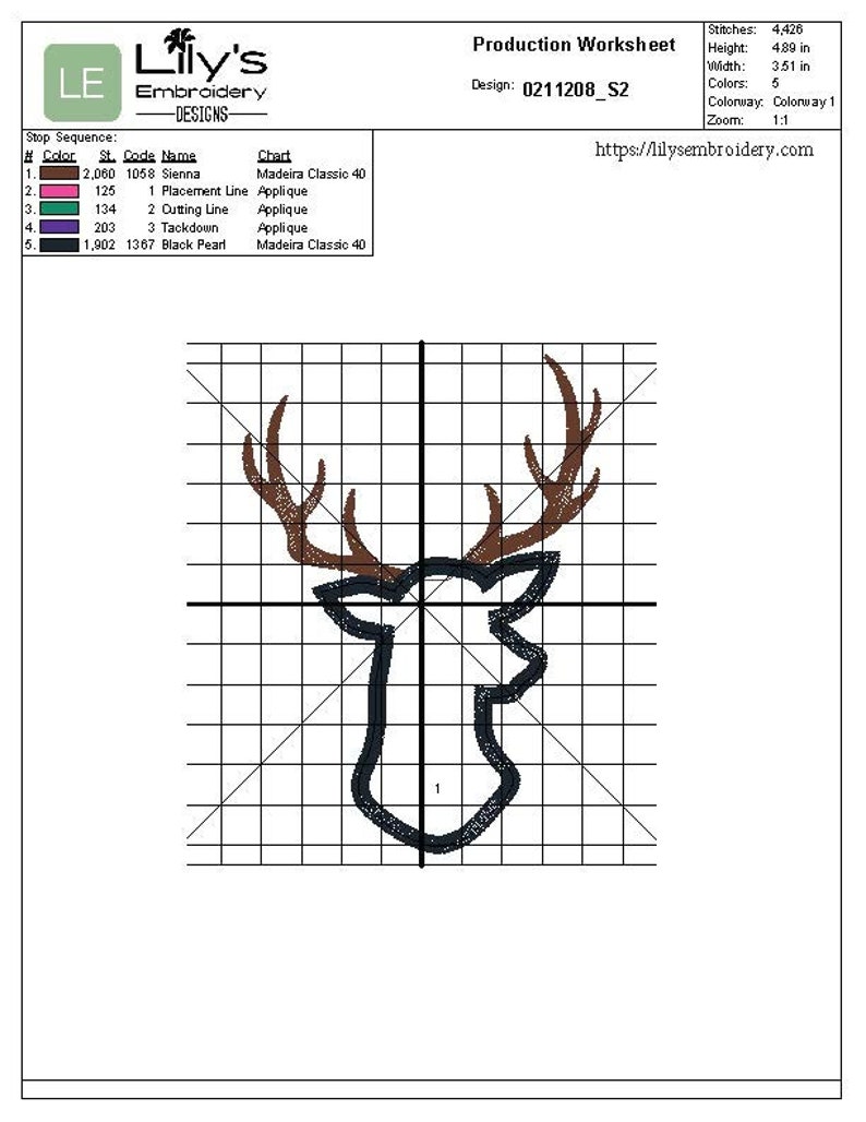 Machine Embroidery Design | Deer Applique Machine Embroidery Designs 4 ...