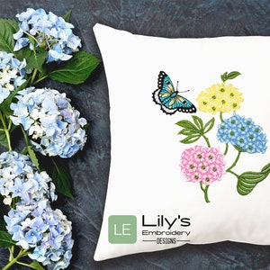 Hydrangeas Machine Embroidery Design | Floral Machine Embroidery ...