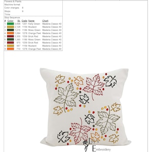Leaves Machine Embroidery Designs - Fall / Autumn Design ( 5 Sizes) - Etsy