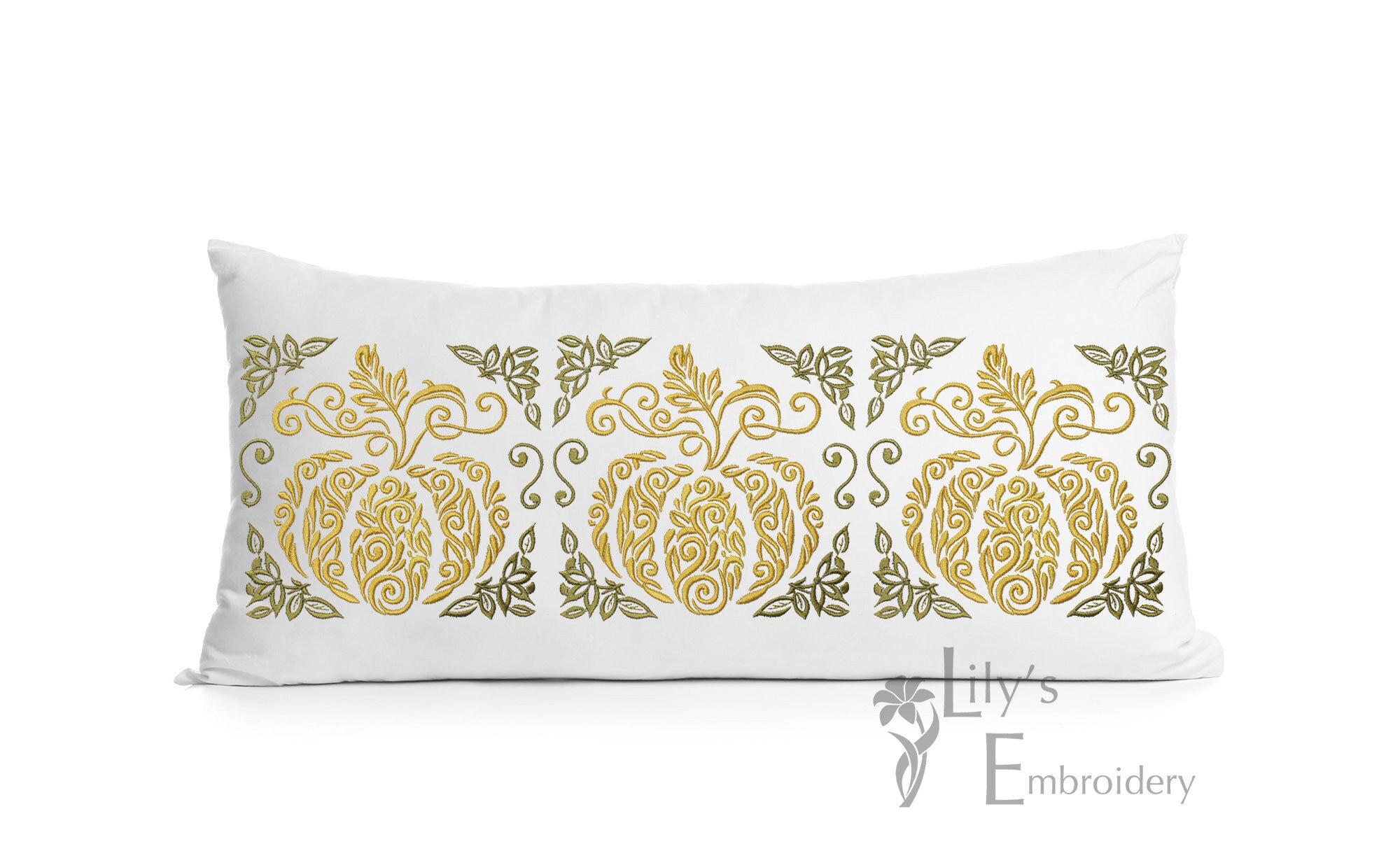 Machine Embroidery Designs Fall Floral Pumpkin 5 Sizes | Etsy