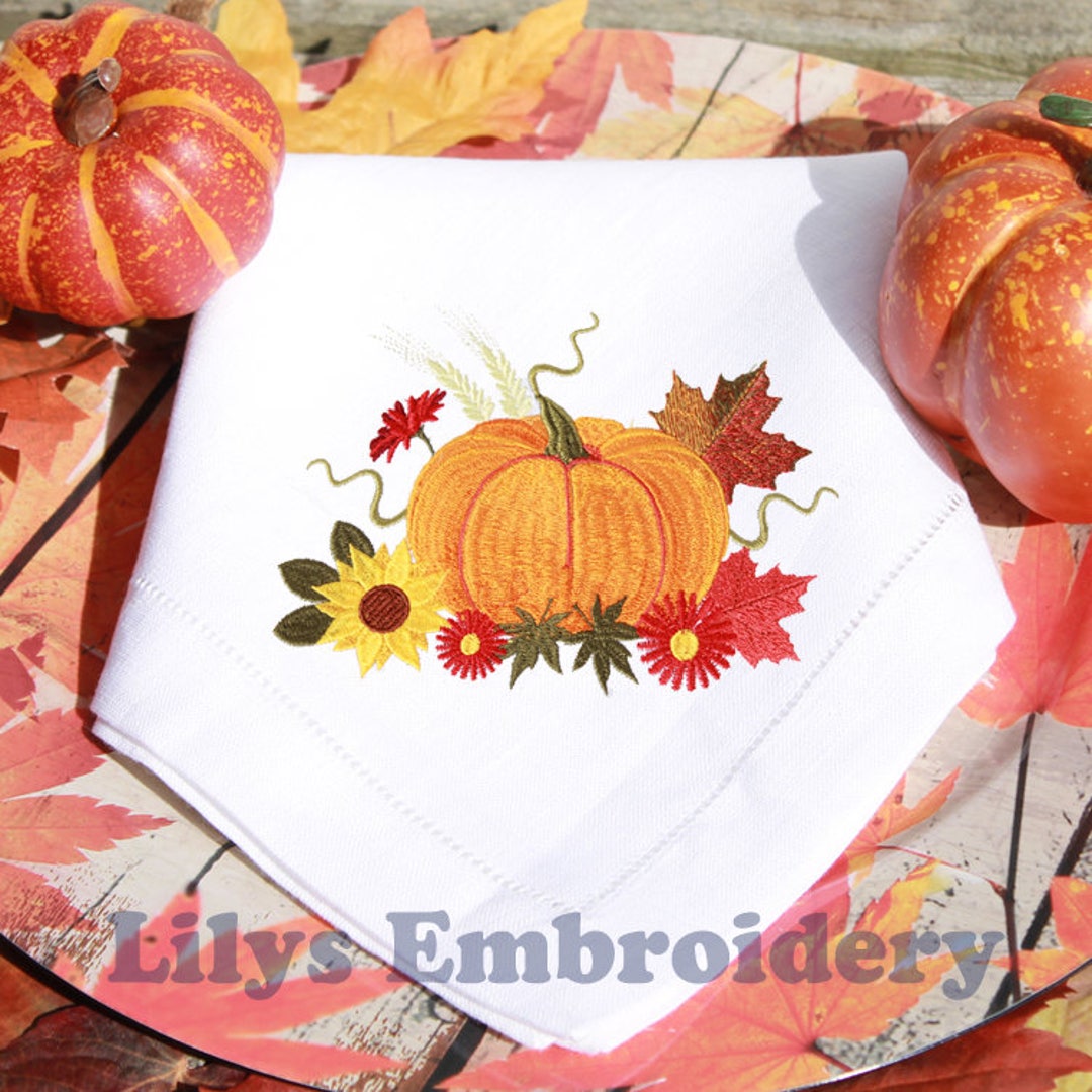 Machine Embroidery Design - Elegant Pumpkin in 2 Sizes - Etsy