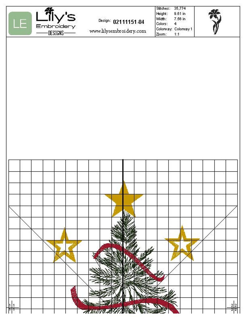 Christmas Tree Machine Embroidery Design Machine Embroidery - Etsy