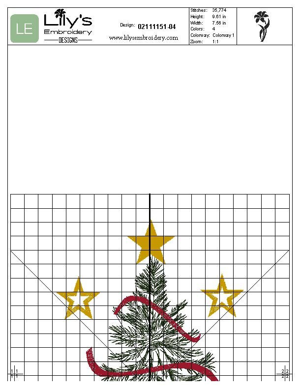 Christmas Tree Machine Embroidery Design | Machine Embroidery Designs 4 ...