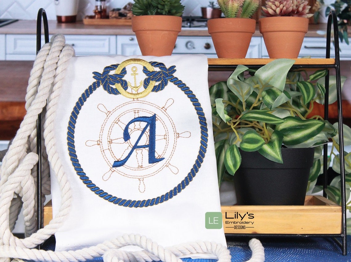 Nautical Rope Anchor Alphabet Font Machine Embroidery Designs - Etsy