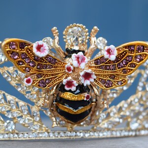 Honey Bee Crown, Gold Bee Tiara, Queen Bee Tiara, Flower Girl Headband ...