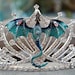 Dragon Tiara, Dragon Warrior Princess Crown, Blue Rhinestone Dragon ...