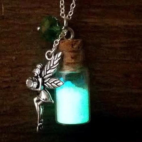 Glow in the Dark Fairy Necklace Glowing Tinkerbell Necklace - Etsy