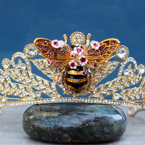 Honey Bee Crown, Gold Bee Tiara, Queen Bee Tiara, Flower Girl Headband ...