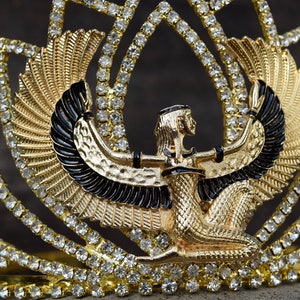 Maat Egyptian Winged Goddess Crown, Goddess of Protection Gold Tiara ...