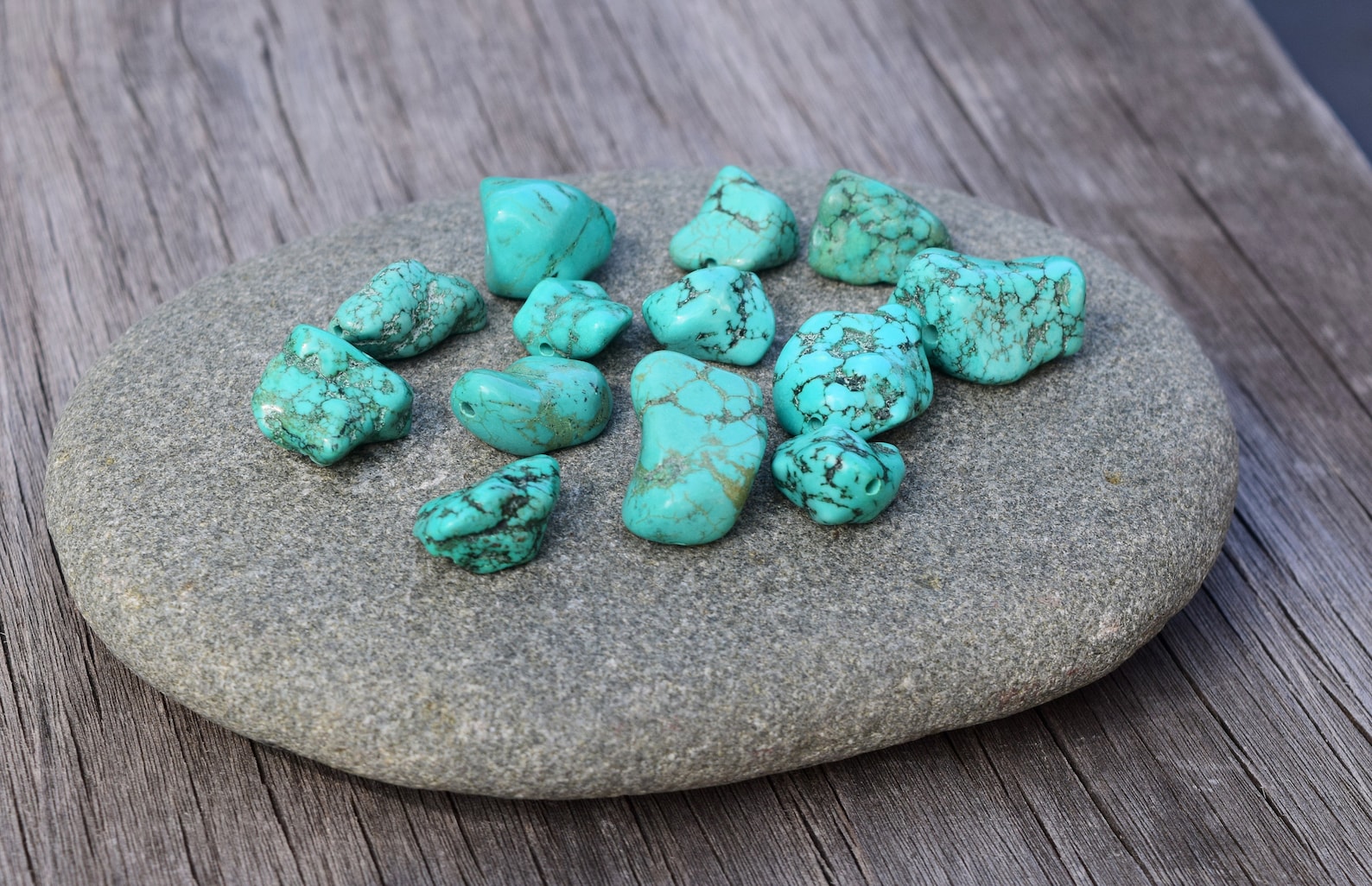 Men's Statement Leather Raw Turquoise Howlite Stone - Etsy