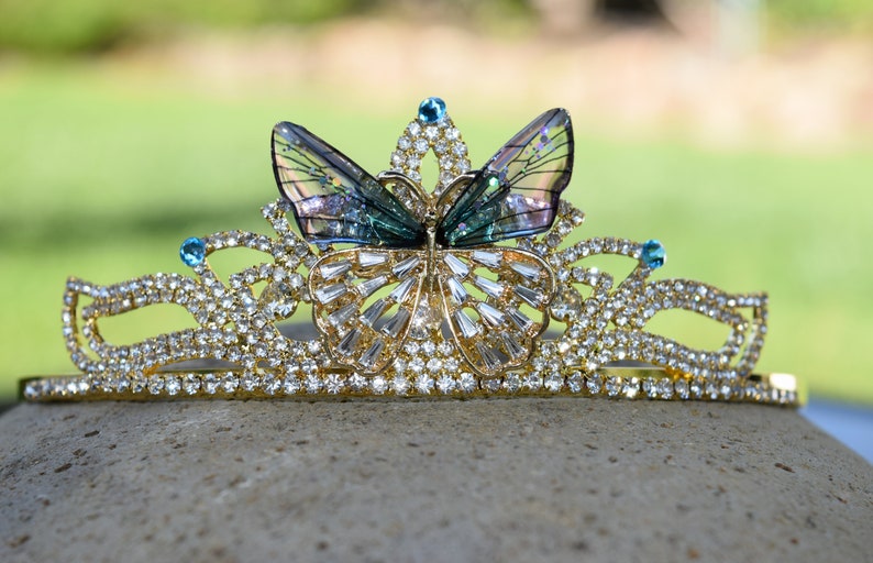 Butterfly Tiara Gold Butterfly Crown Headband Gift for Best - Etsy