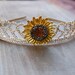 Sunflower Tiara, Flower Girl Crown, Rhinestone Tiara for Outdoor Garden ...