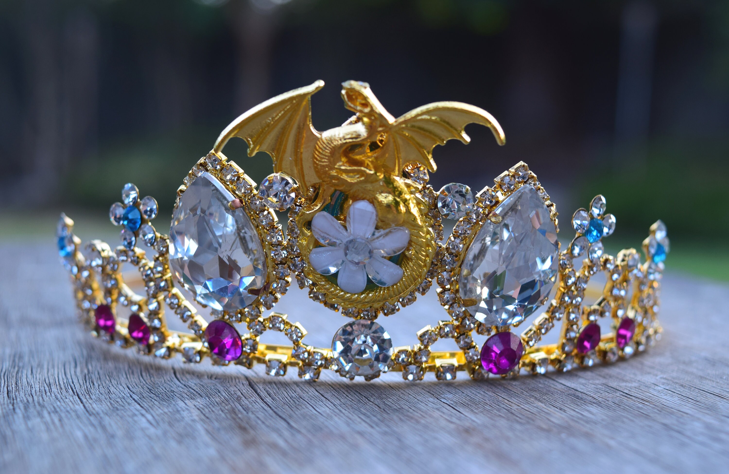 Mal Dragon Tiara, Gold Dragon Crown, Mal Engagement Costume, Dragon ...