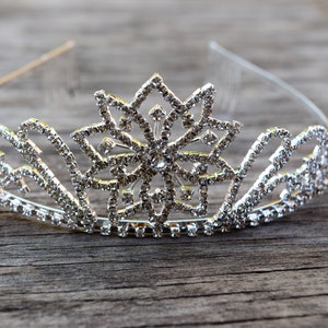 Ice Queen Tiara, Elsa Costume Crown, Silver Frozen Snowflake Glass ...