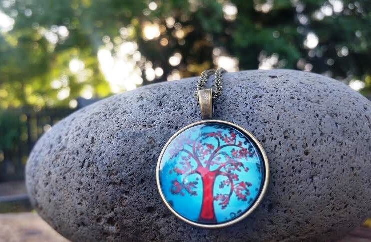 SALE Red Tree of Life Necklace, Spiritual Necklace, Tree of Life ...