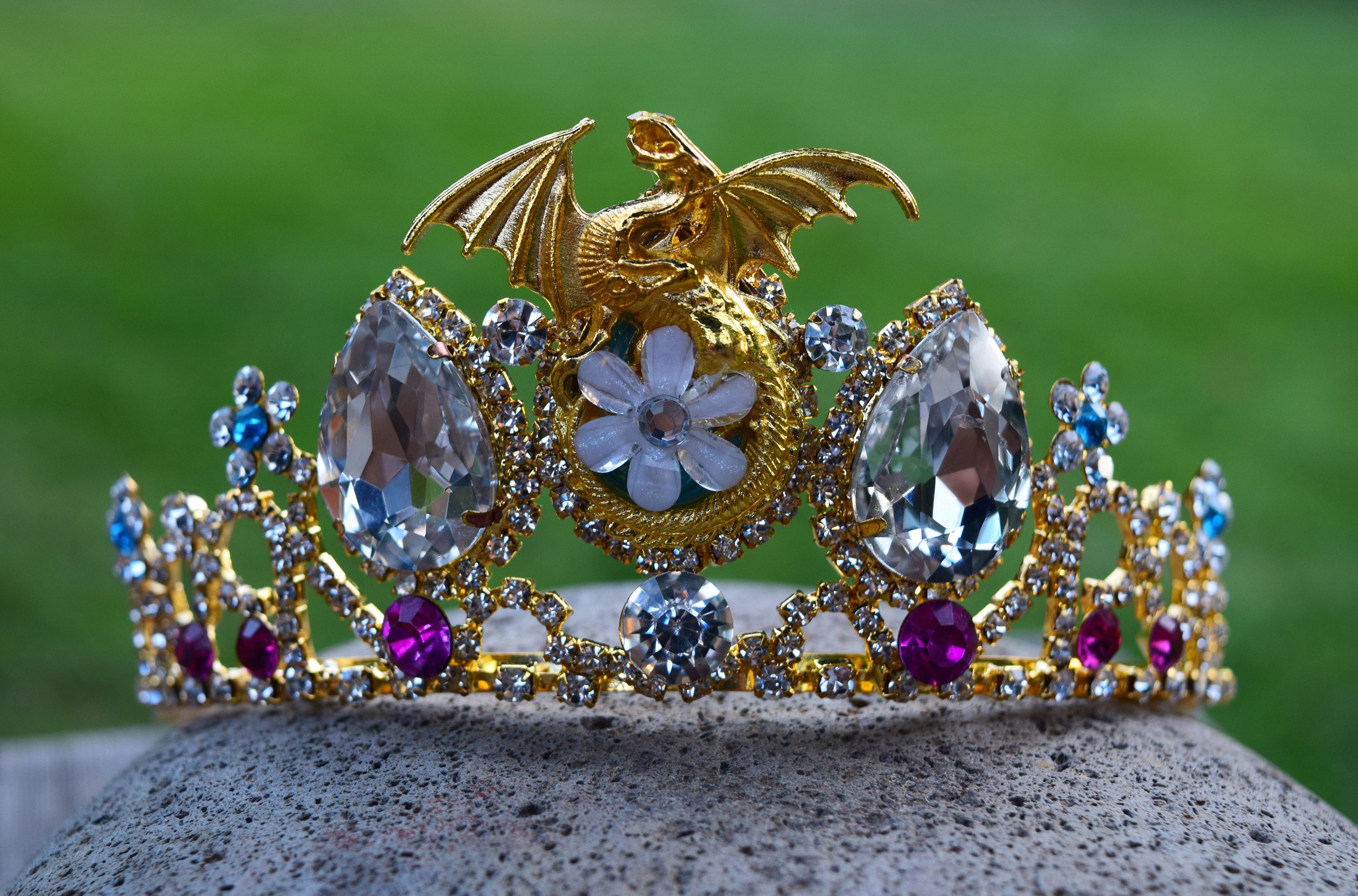 Mal Dragon Tiara, Gold Dragon Crown, Mal Engagement Costume, Dragon ...