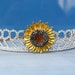 Sunflower Tiara, Flower Girl Crown, Rhinestone Tiara for Outdoor Garden ...