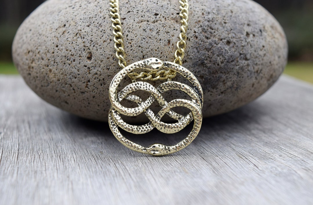 Never Ending Story Antique Gold Necklace, Atreyu Auryn Necklace ...