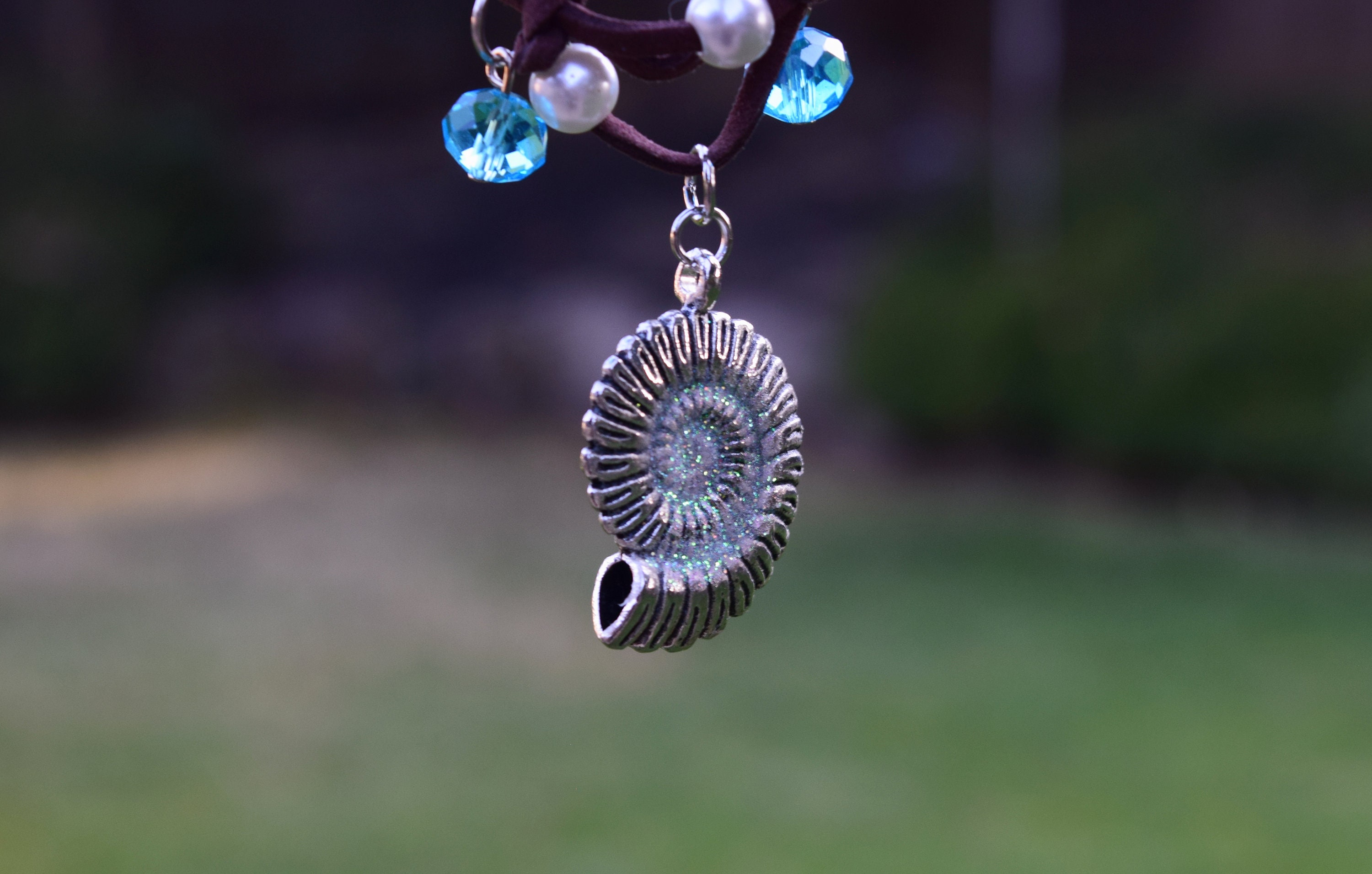 Glowing Uma Necklace, Glow in the Dark Nautilus Sea Shell, Ursula ...