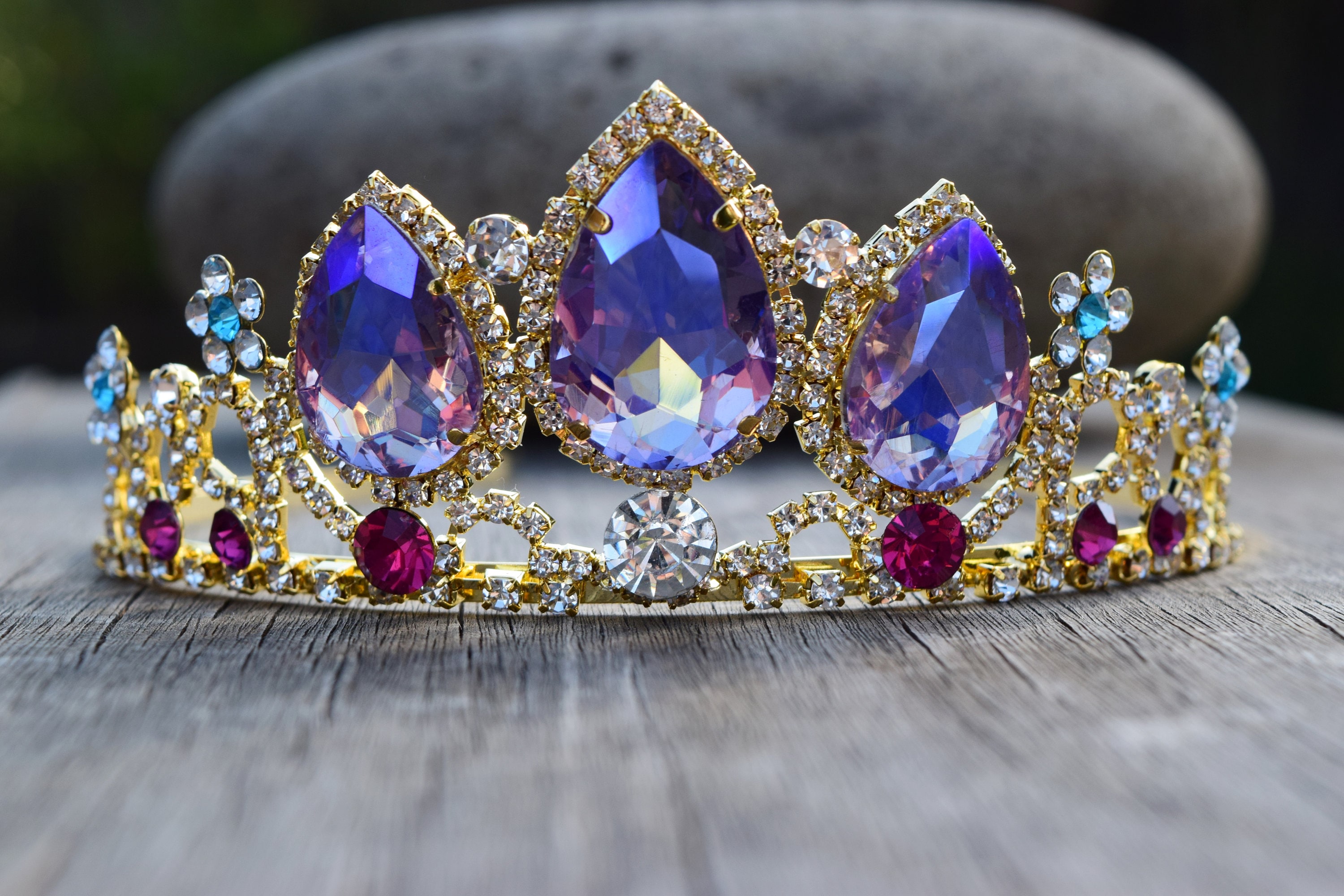 Rapunzel Tiara Gold Princess Costume Crown Gift for Little - Etsy UK